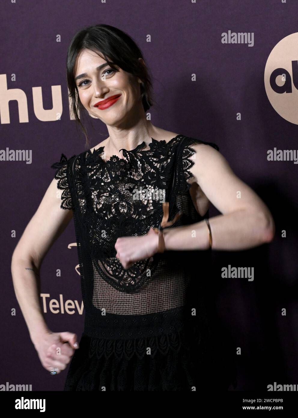 Los Angeles, USA. 15th Jan, 2024. Lizzy Caplan arriving at The Walt ...
