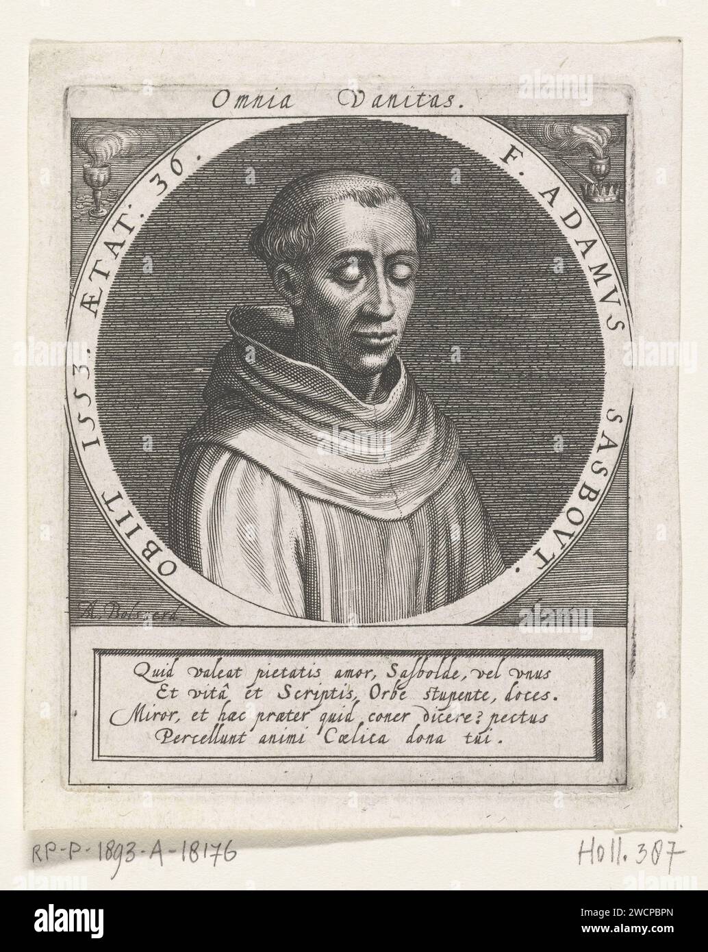 Portrait of Adam Sasbout at the age of 36, Boëtius Adamsz. Bolswert ...