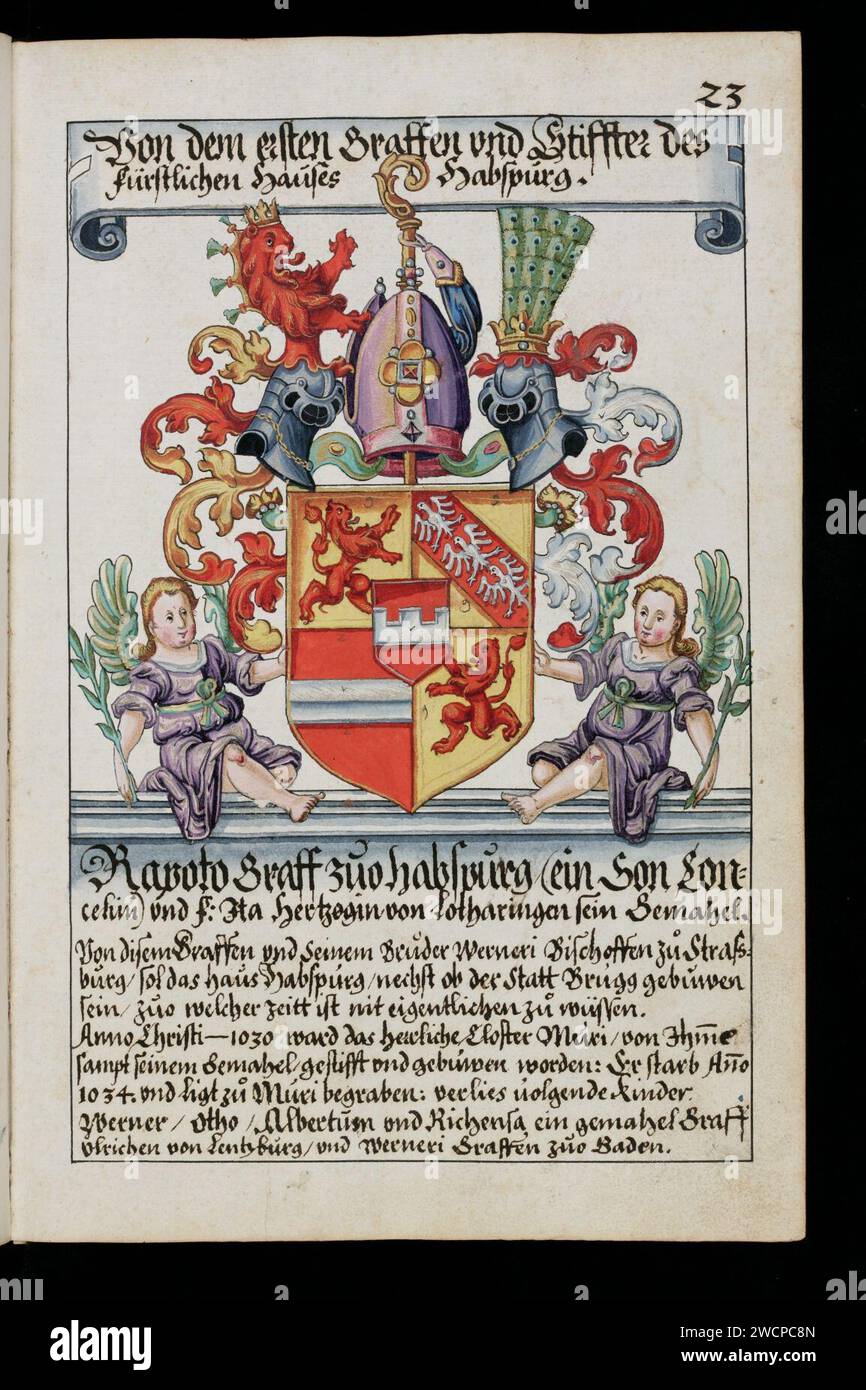 Aarau, Staatsarchiv Aargau, V-4-1985-0001, f. 23r – Heraldry Guide of ...