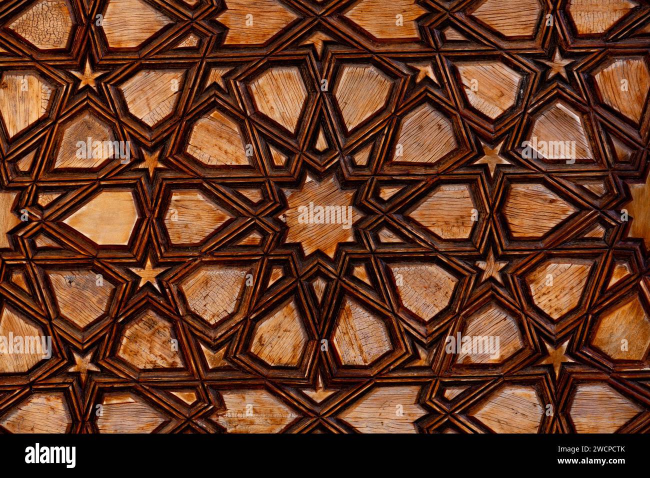 Islamic style geometric carving detail with intricate star shapes from ...