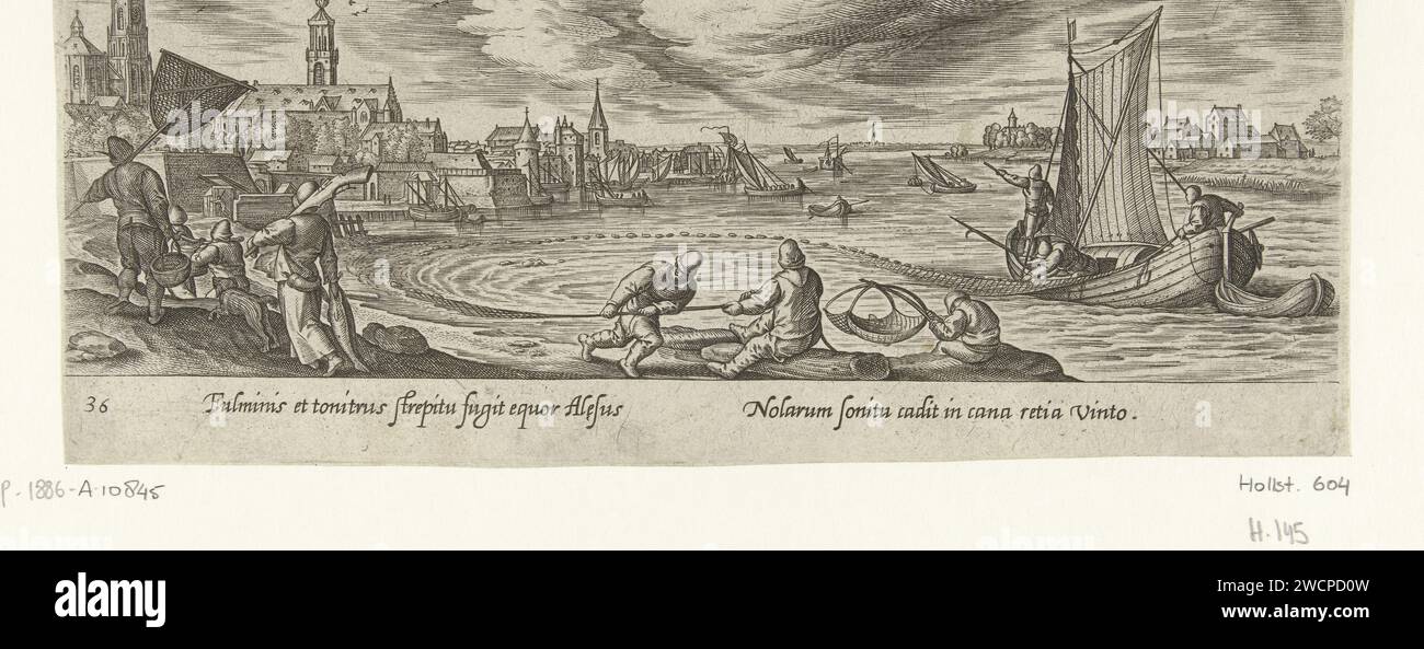Fishing with spherical net, Philips Galle (attributed to workshop or ...