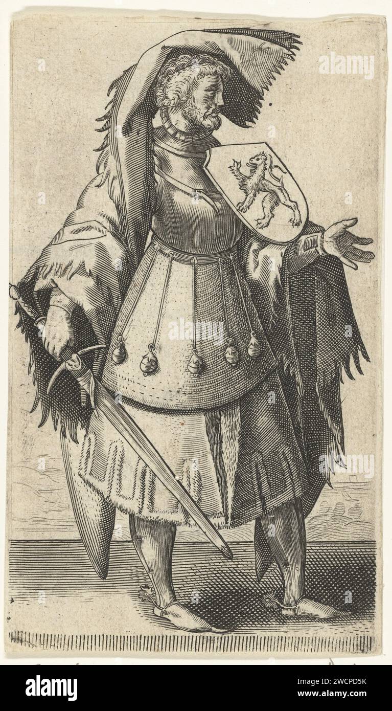 Portret Van Dirk Vi, Graaf Van Holland, Adriaen Matham, 1620 print ...