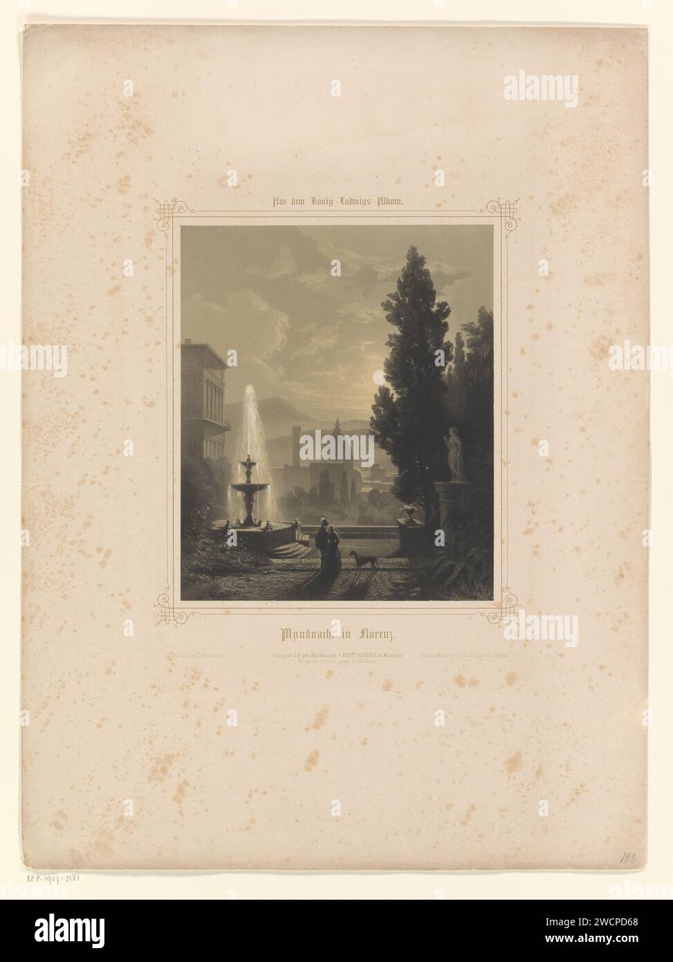 Two figures in Florence at Full Moon, Karl August Lindemann -Frommel ...