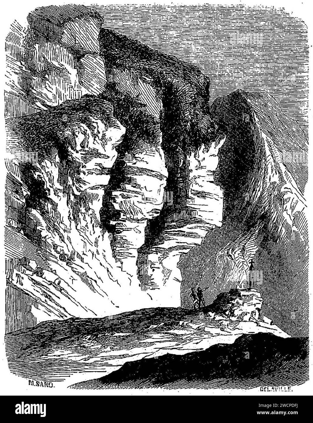 Sand - Œuvres illustrées de George Sand, 1854 (page 62 crop Stock Photo ...