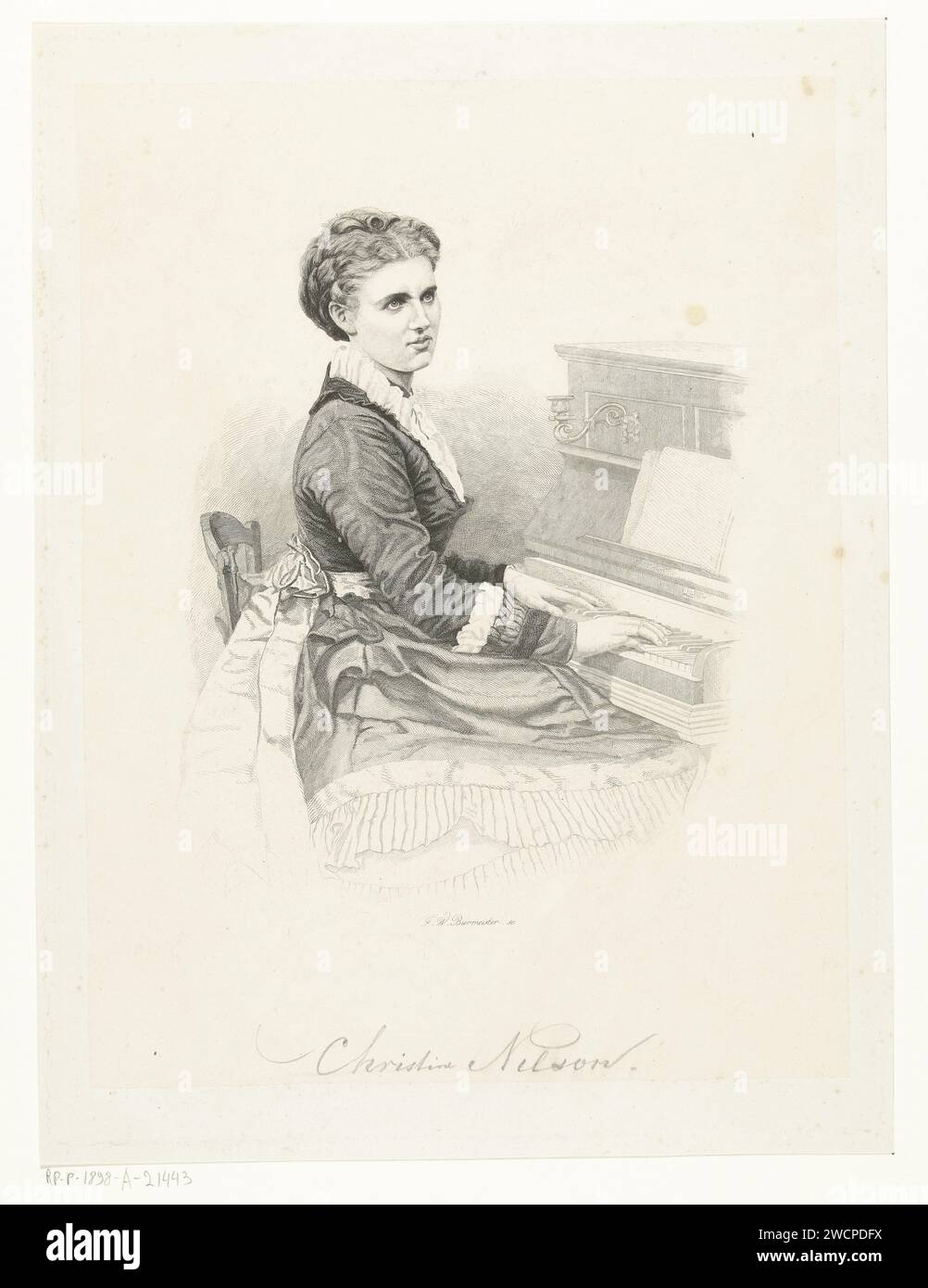 Portrait of Christine Nilson, Friedrich Wilhelm Burmeister, 1855 - 1898 ...