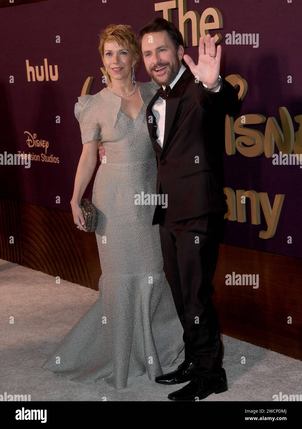 Los Angeles, USA. 15th Jan, 2024. Mary Elizabeth Ellis and Charlie Day ...