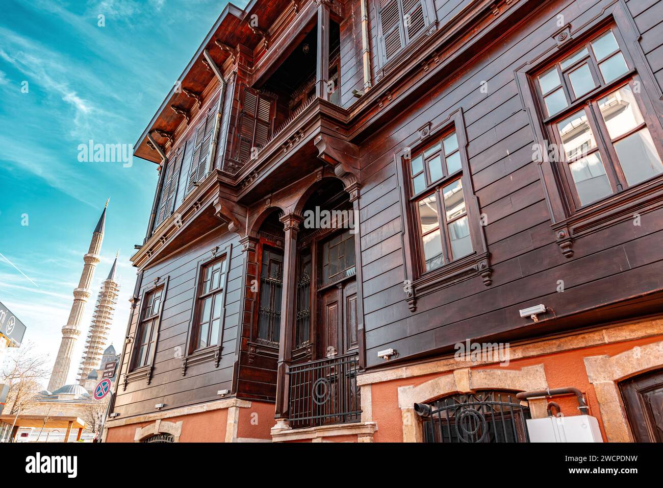 Edirne, Turkiye - January 14, 2024: Generic architecture and street ...
