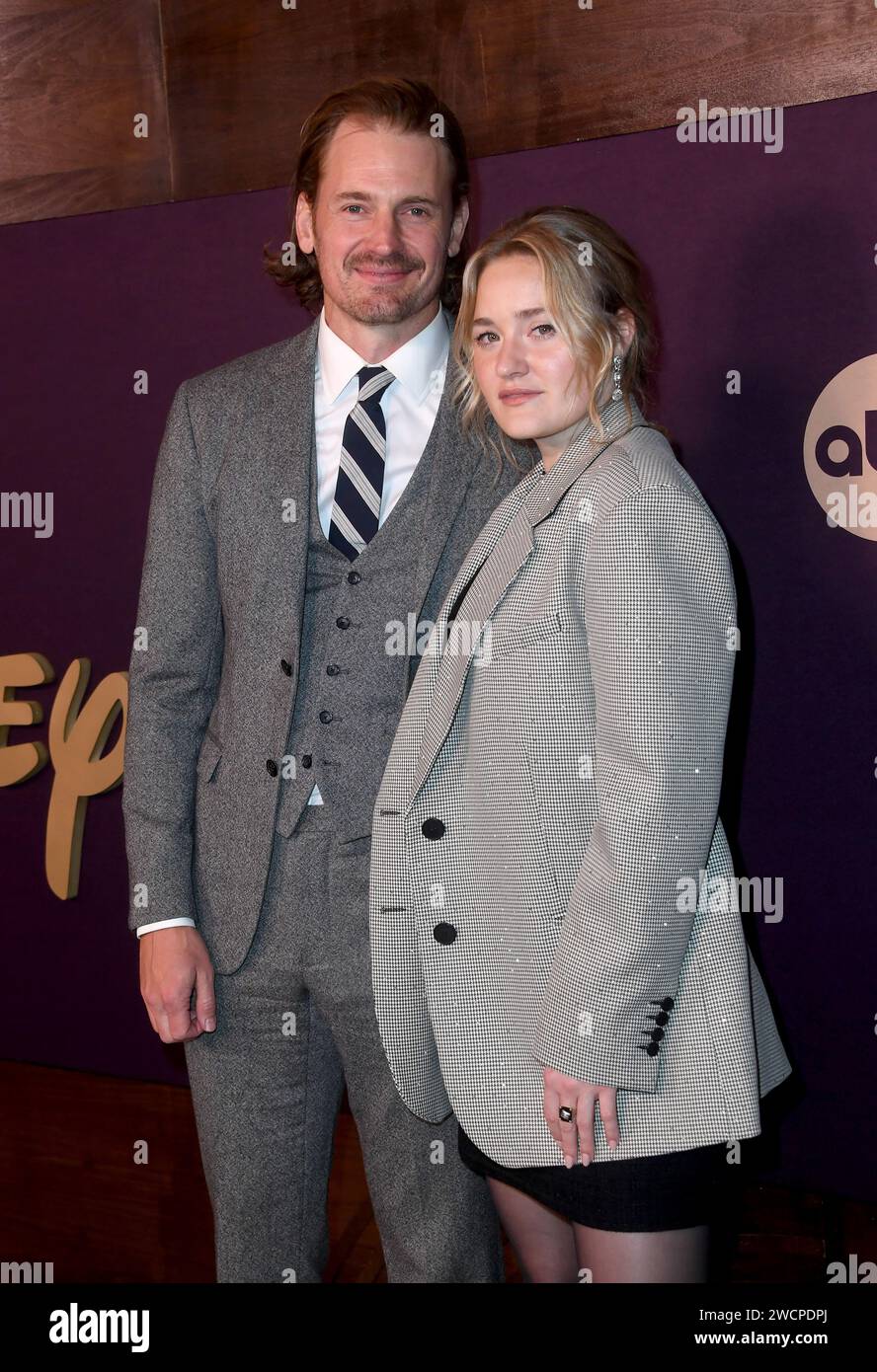 Los Angeles, USA. 15th Jan, 2024. Josh Pence and AJ Michalka arriving ...