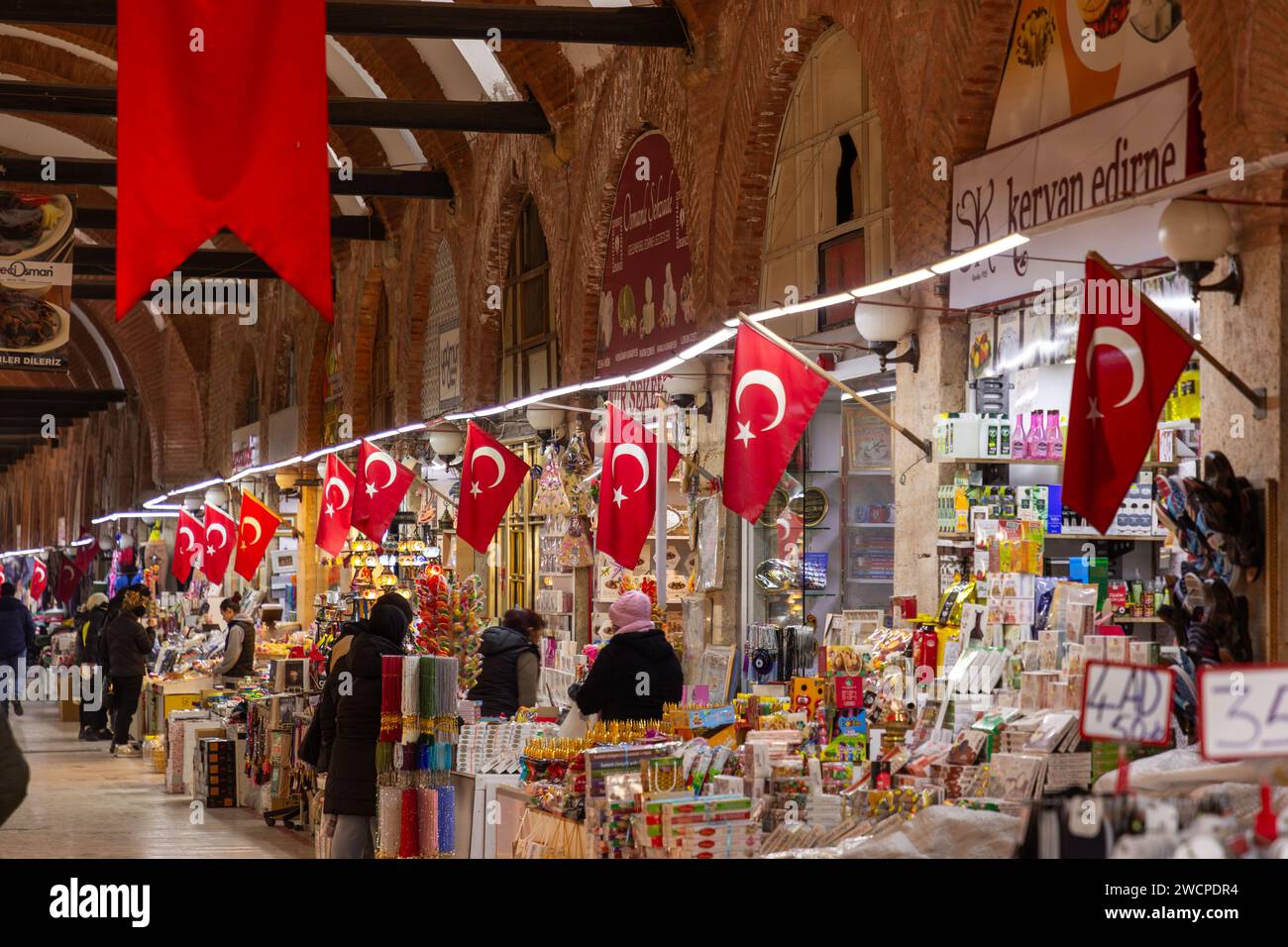 Edirne, Turkiye - January 14, 2024: Selimiye Arasta Bazaar is an ...