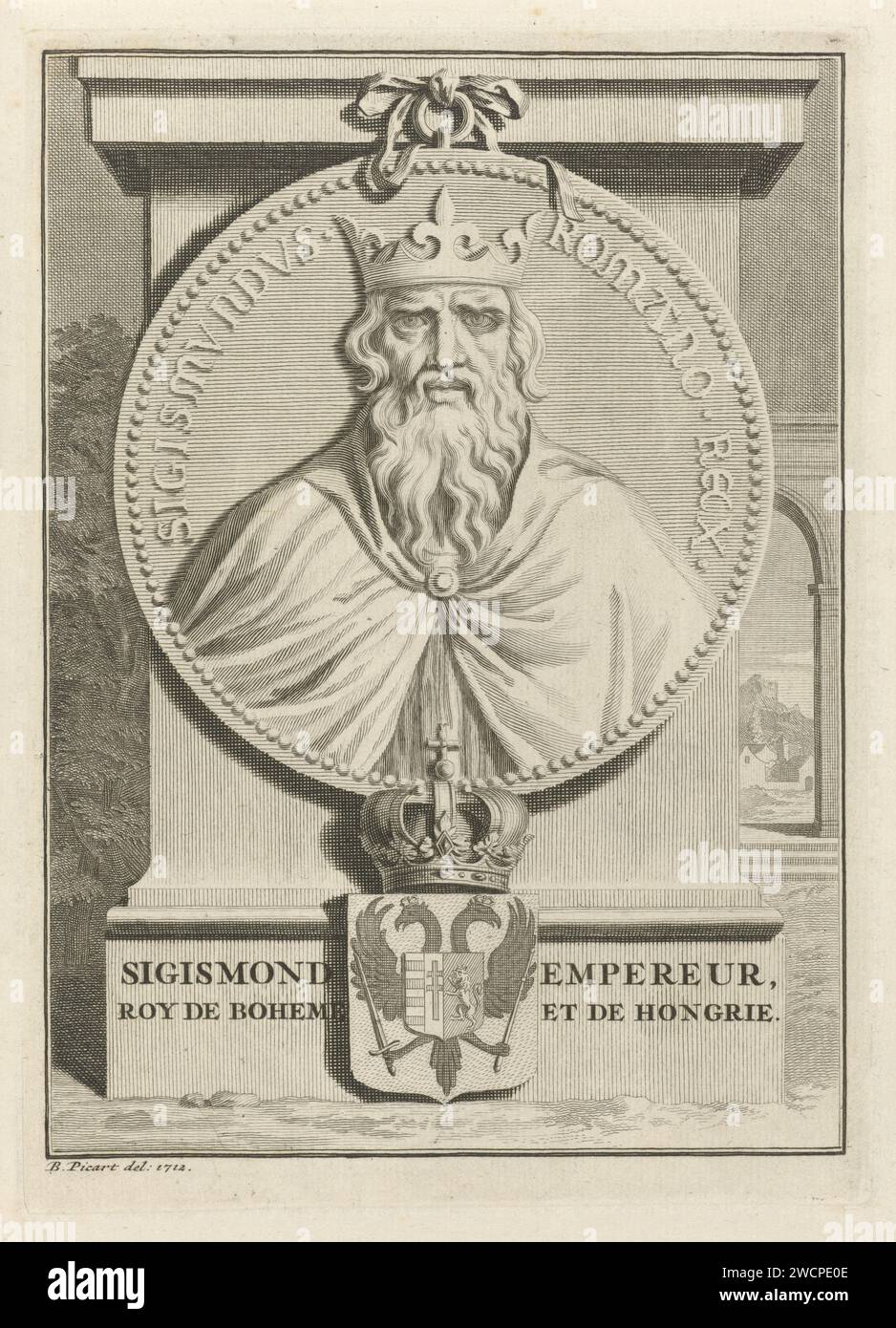 Penning with the portrait of Sigismund I, King of Bohemen and Hungary ...