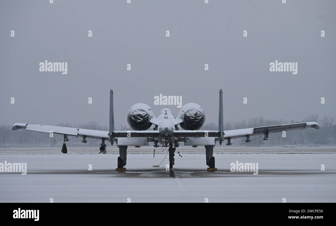 An A-10C Thunderbolt II close air support aircraft is shown parked on ...