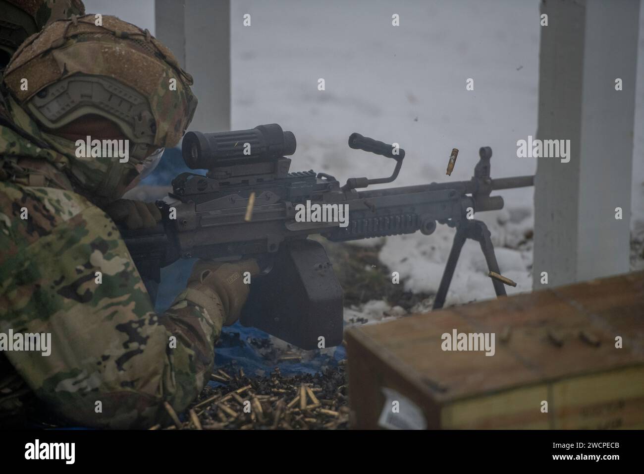 A U.S. Air Force security forces Airman assigned to the Ohio National ...