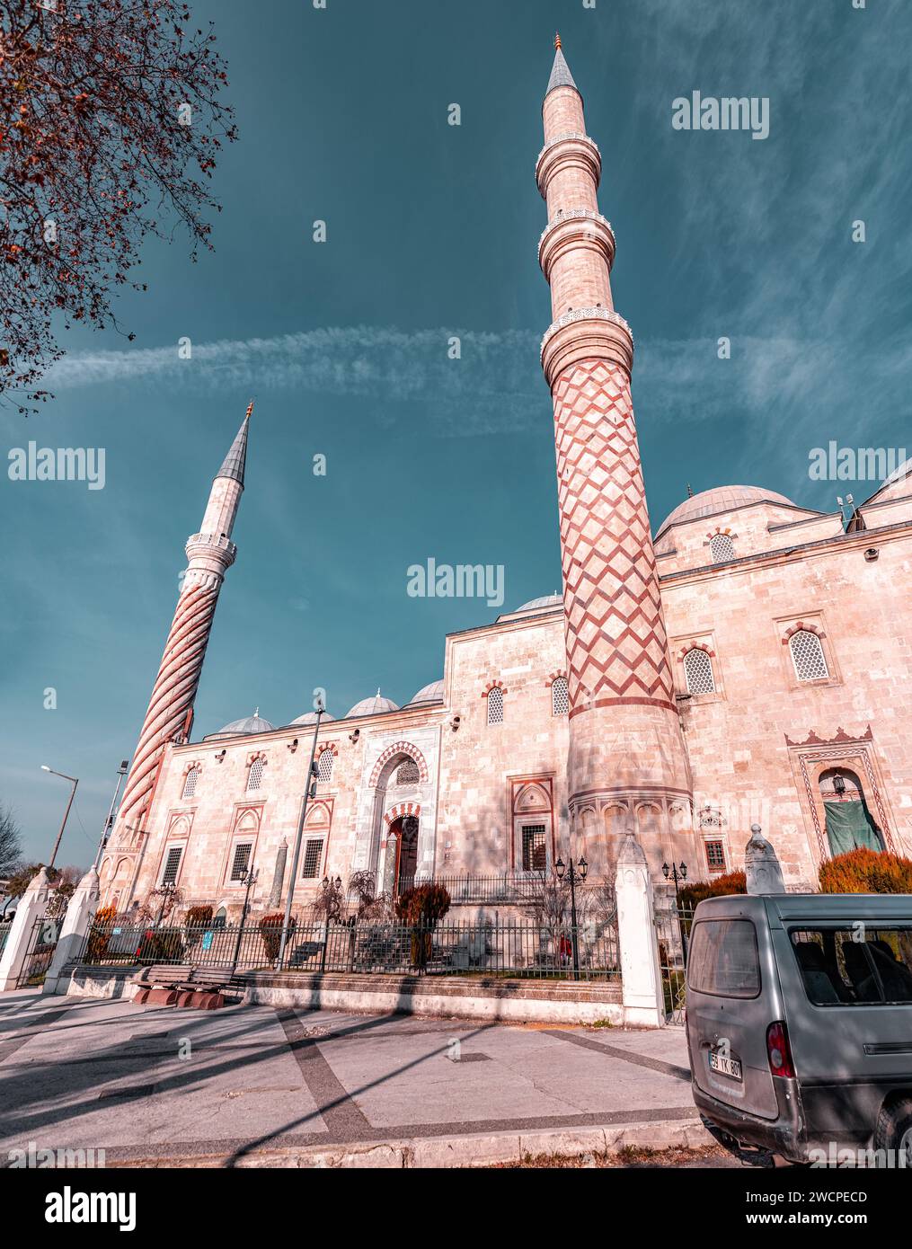 Edirne, Turkiye - January 14, 2024: The Uc Serefeli Mosque is a 15th ...