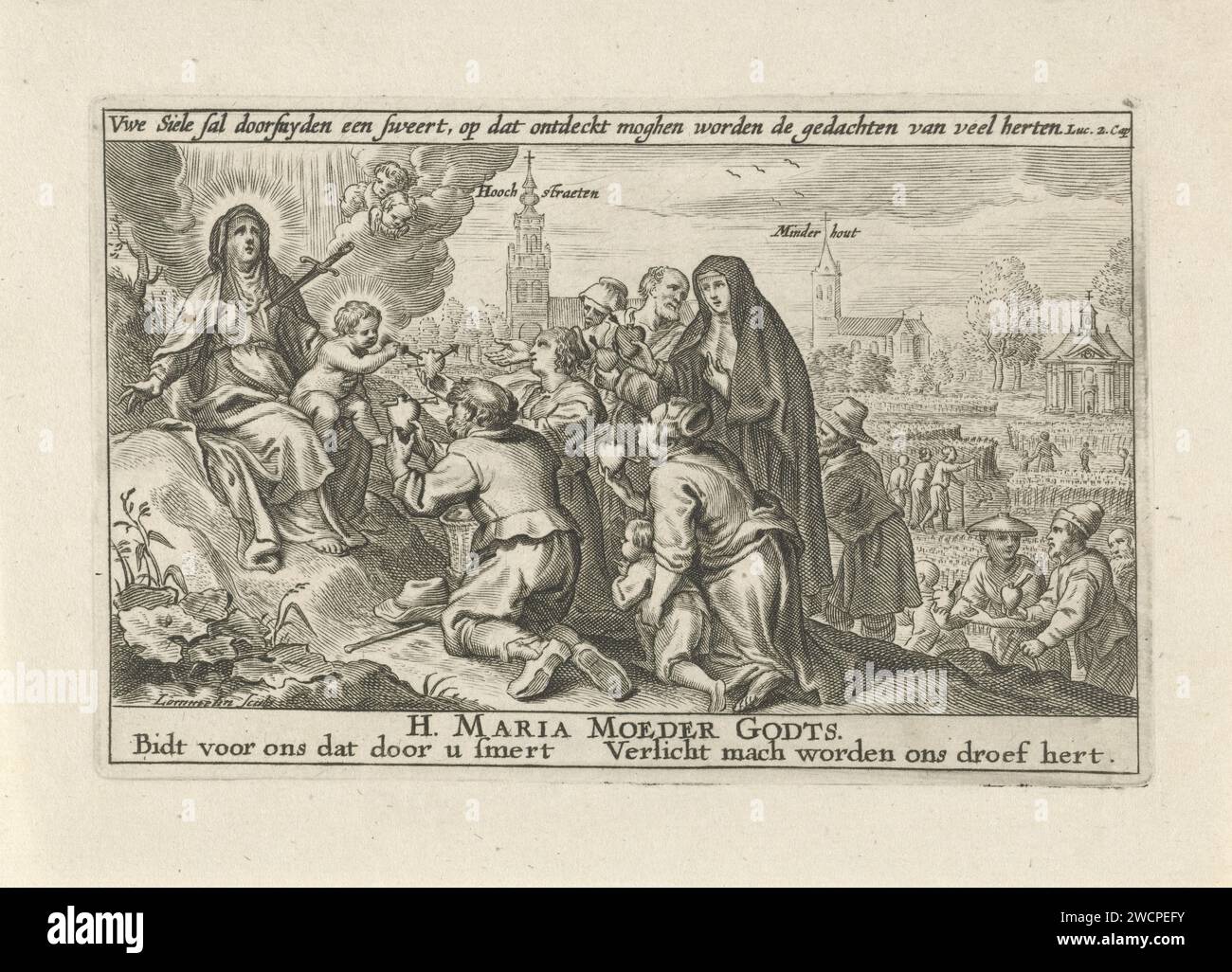 Residents of Hoogstraten and Minderhout worship the Christkind, Adriaen ...