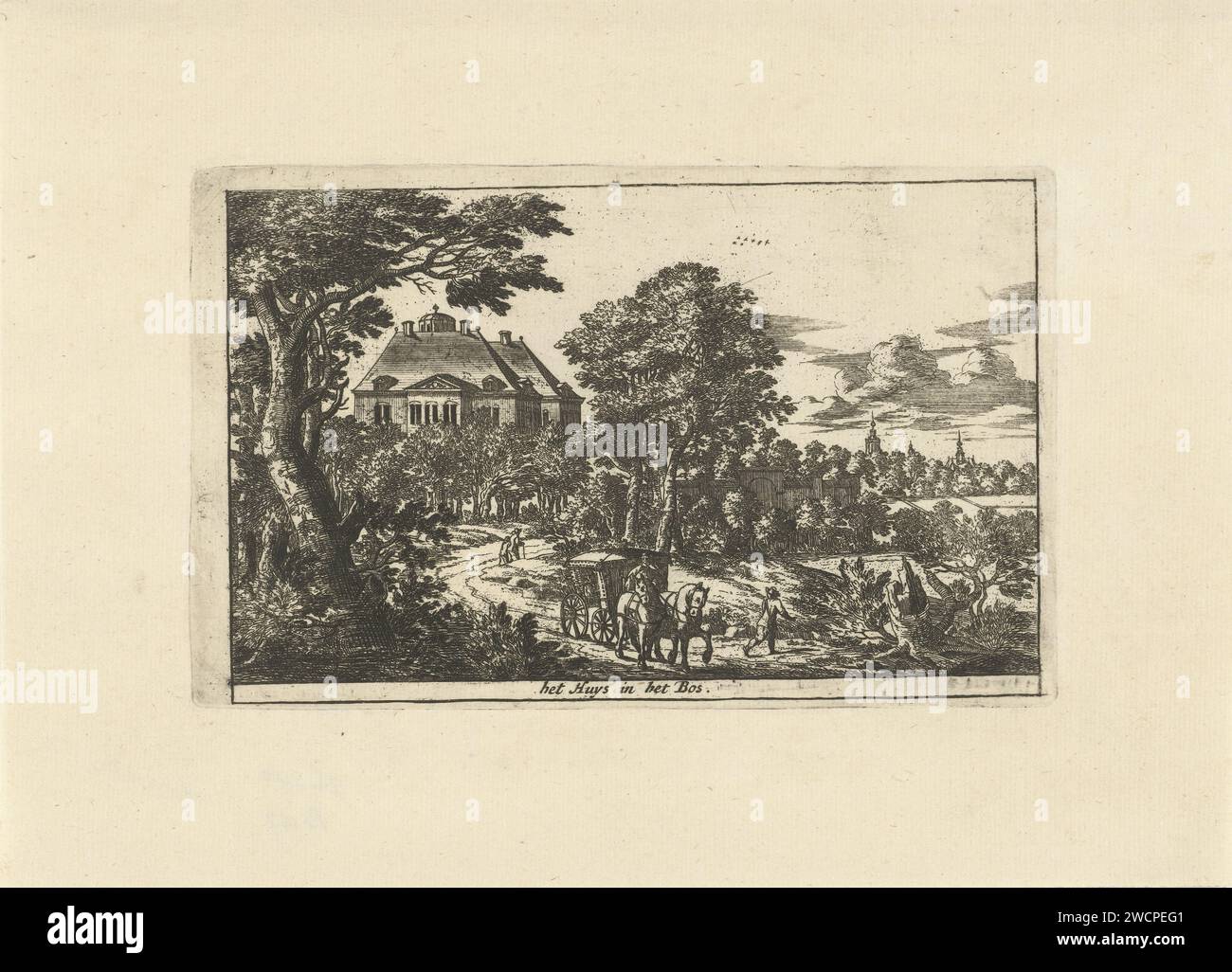 Huis ten Bosch, Cornelis Elandts, 1663 - 1670 print View of Huis ten ...