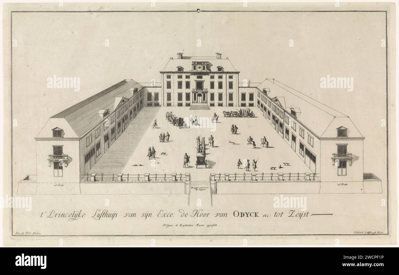 Slot Zeist, Hendrick Hulsbergh, after Dirk van Tol, c. 1679 - 1729 ...