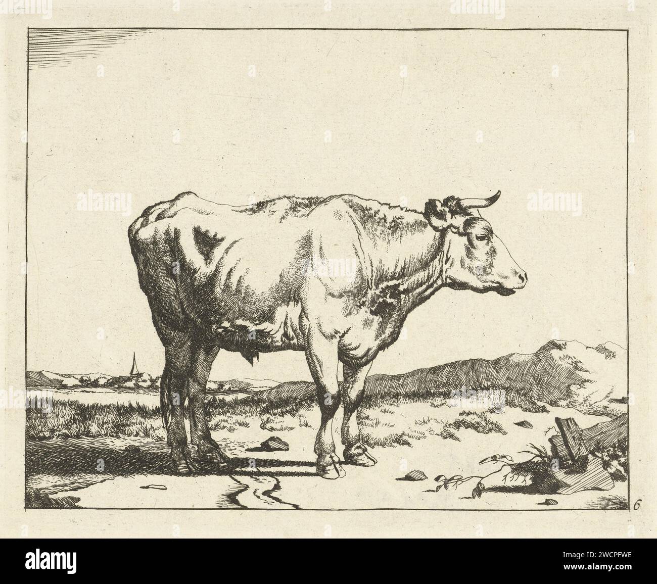 Taurus, to the right, with church tower in the background, Marcus de ...