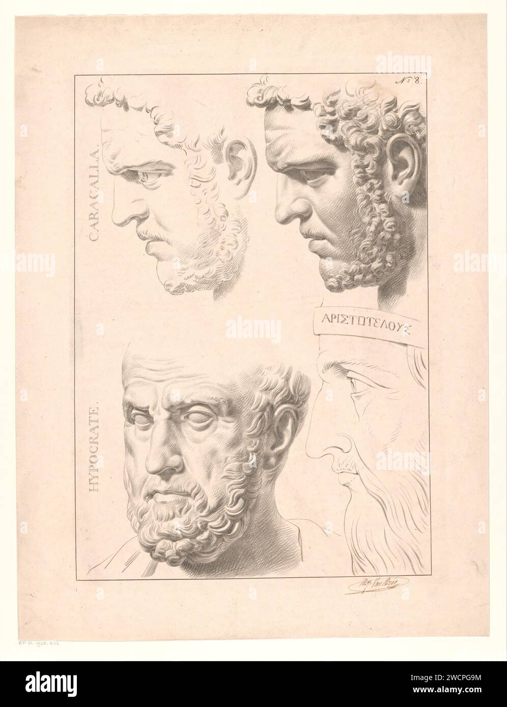 Van Caracalla busts, Hippocrats in Aristototeles, Mattheus Ignatius van ...