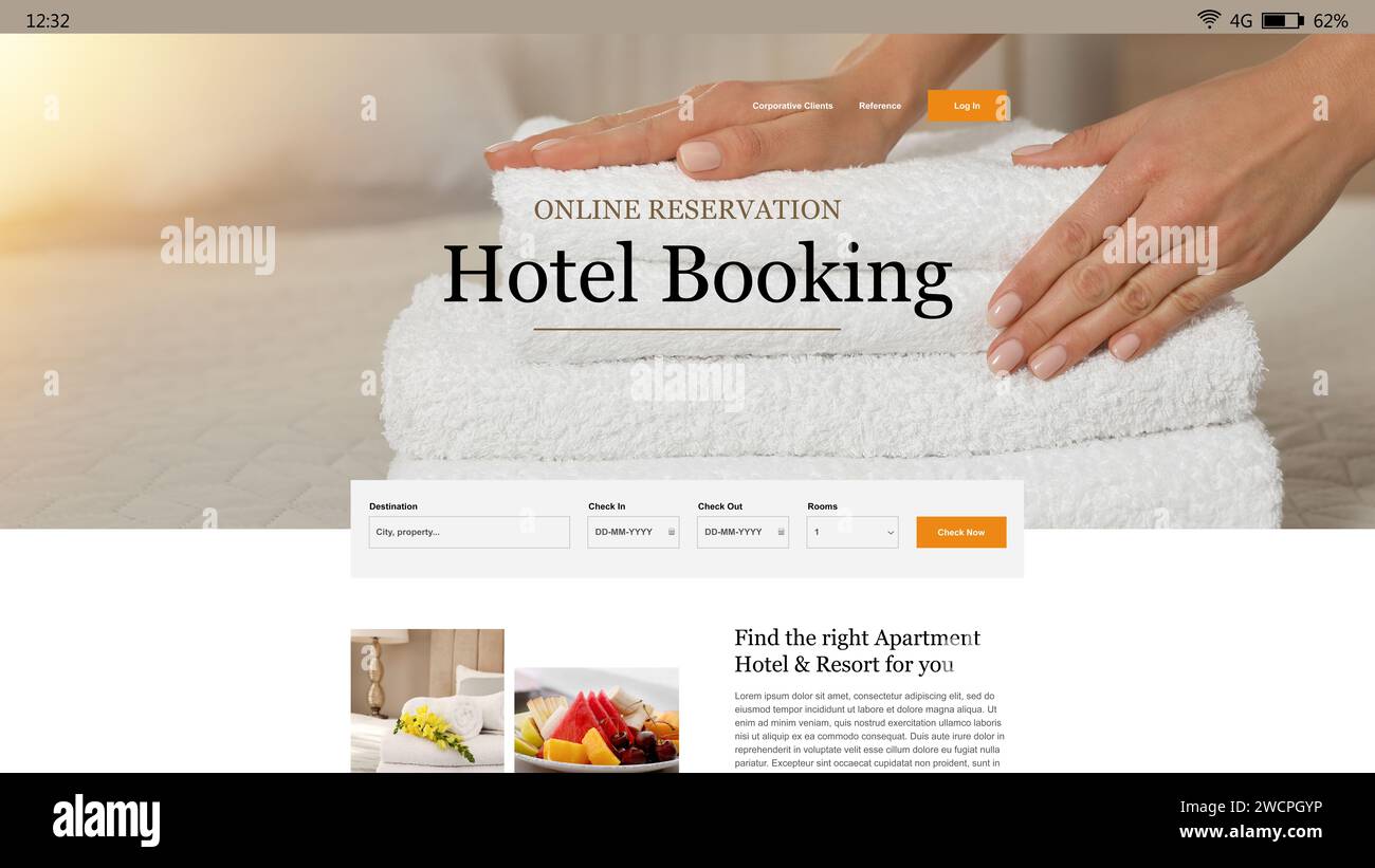 Reservation interface hi-res stock photography and images - Alamy