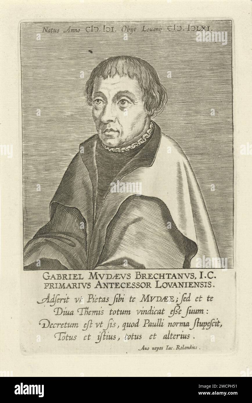 Portret van Gabriel van der Muyden, Philips Galle (attributed to ...