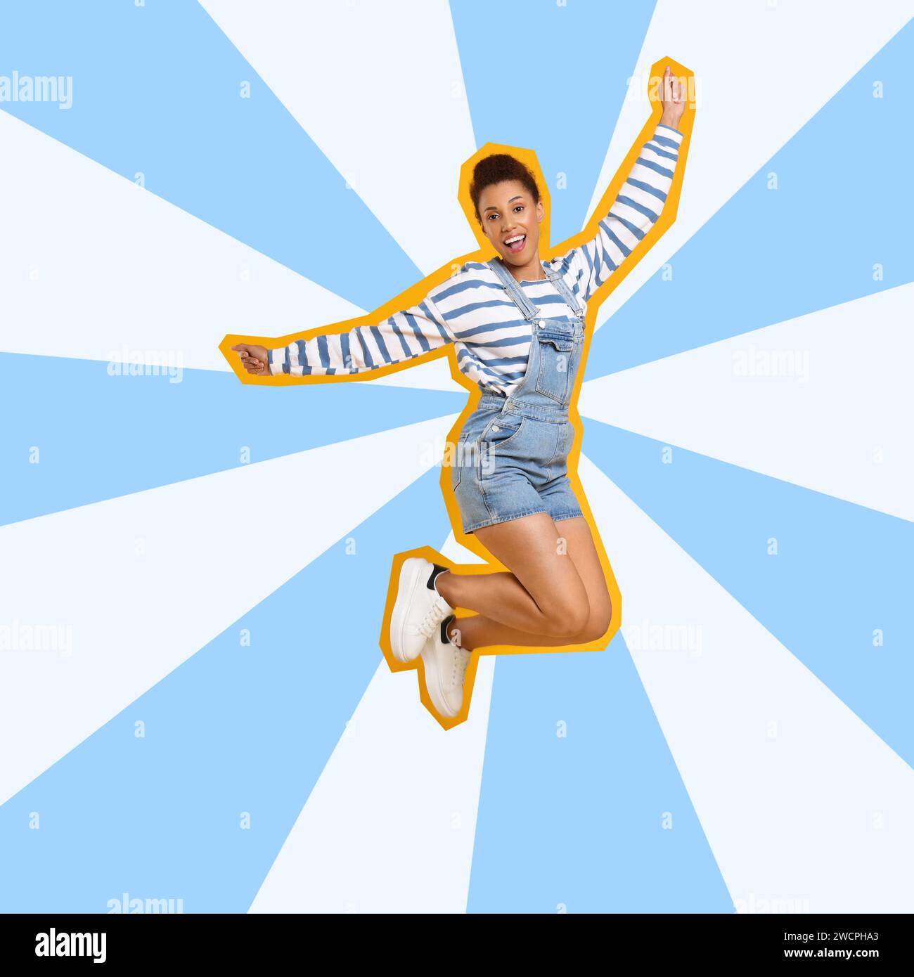 Jumping for joy and comic hi-res stock photography and images - Alamy