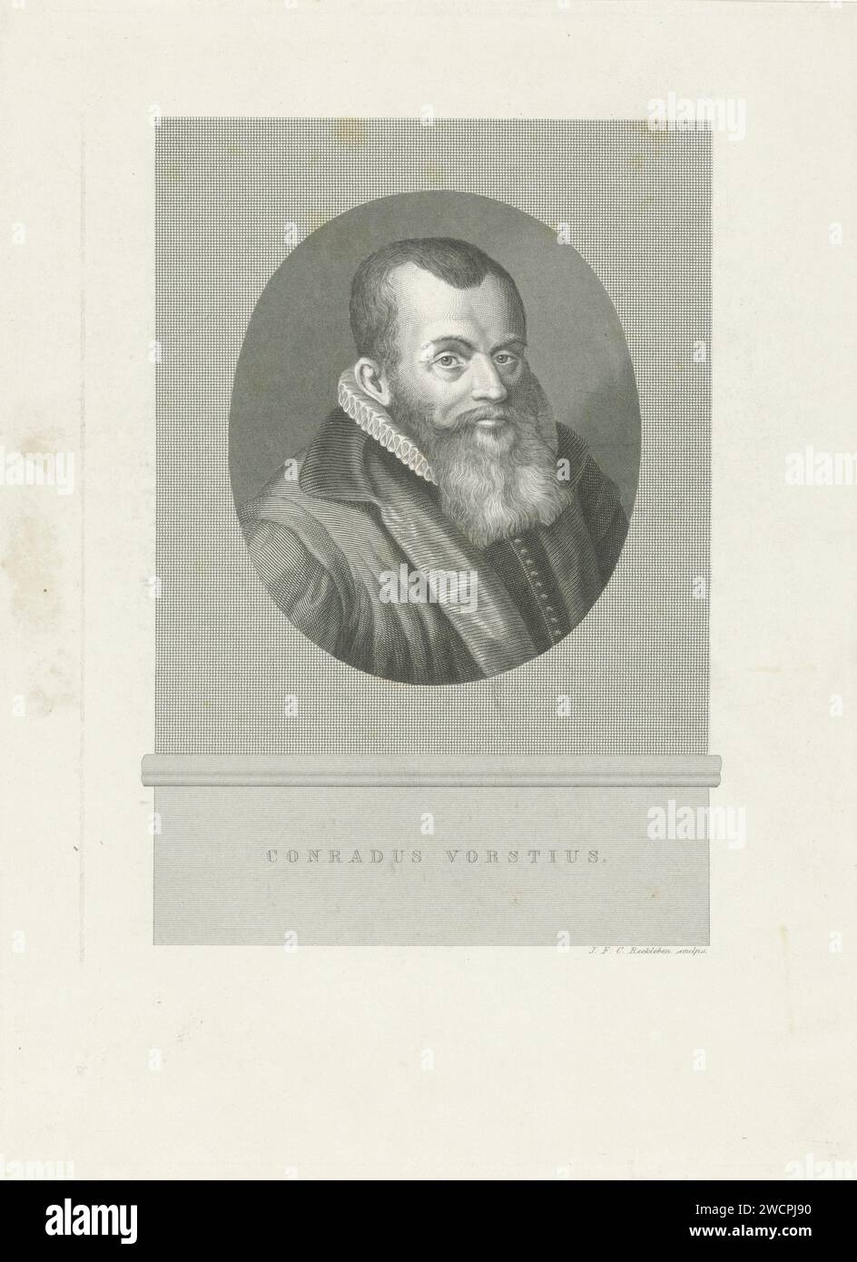 Portret Van Conrad Vorstius, Jan Frederik Christiaan Rechleben, 1855 ...