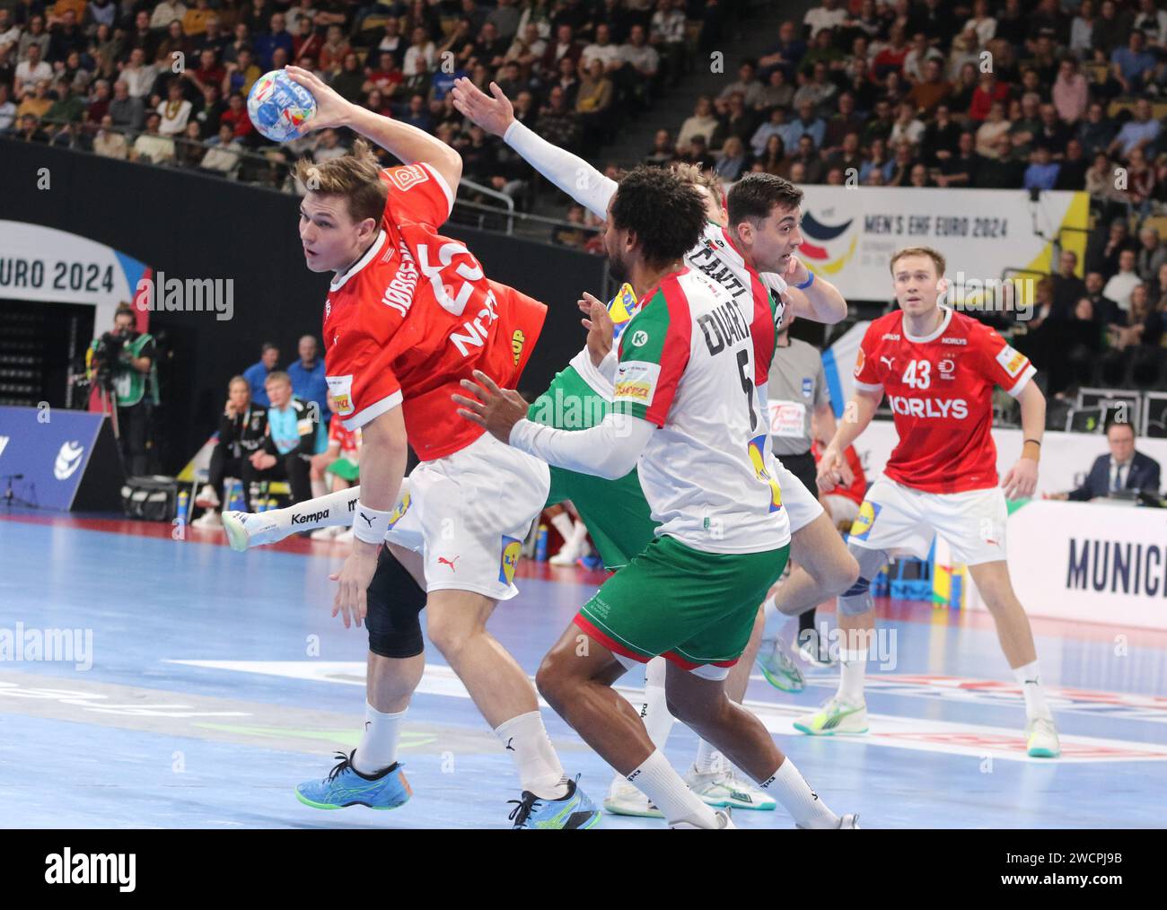 MUNICH, Germany. , . #25 JOERGENSEN Lukas Lindhard in action during the ...