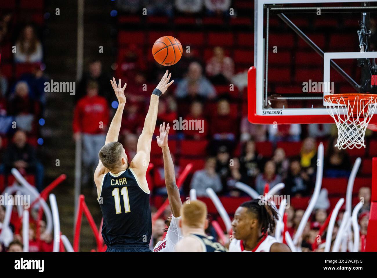 Raleigh, NC, USA. 16th Jan, 2024. Wake Forest forward Andrew Carr (11 ...