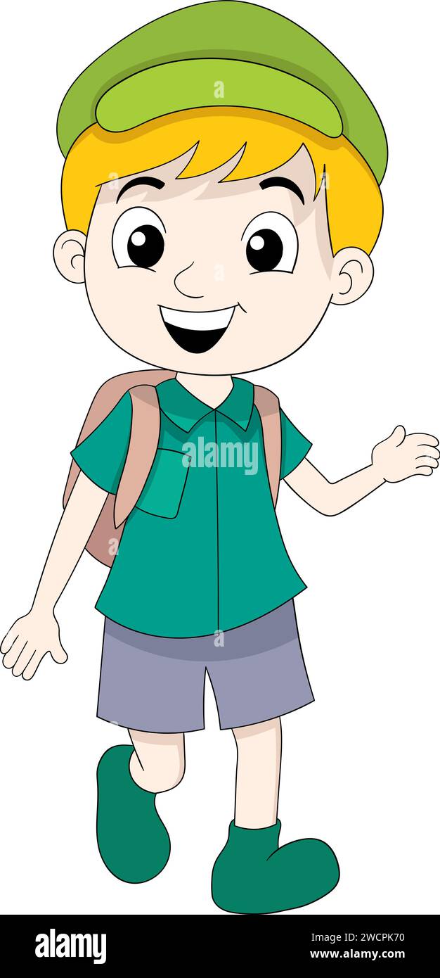 School cap boy Stock Vector Images - Alamy