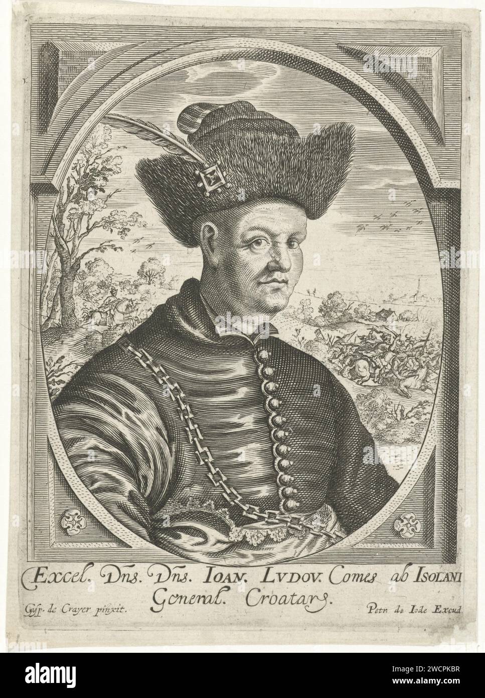 Portrait of Johann Ludwig Hector, Pieter de Jode (II), After Gaspar de ...