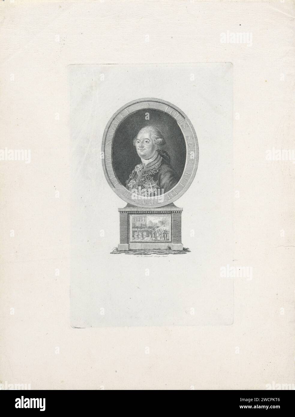 Portrait of King Louis XVI van France, Jacob Willem Strunck, 1793 ...