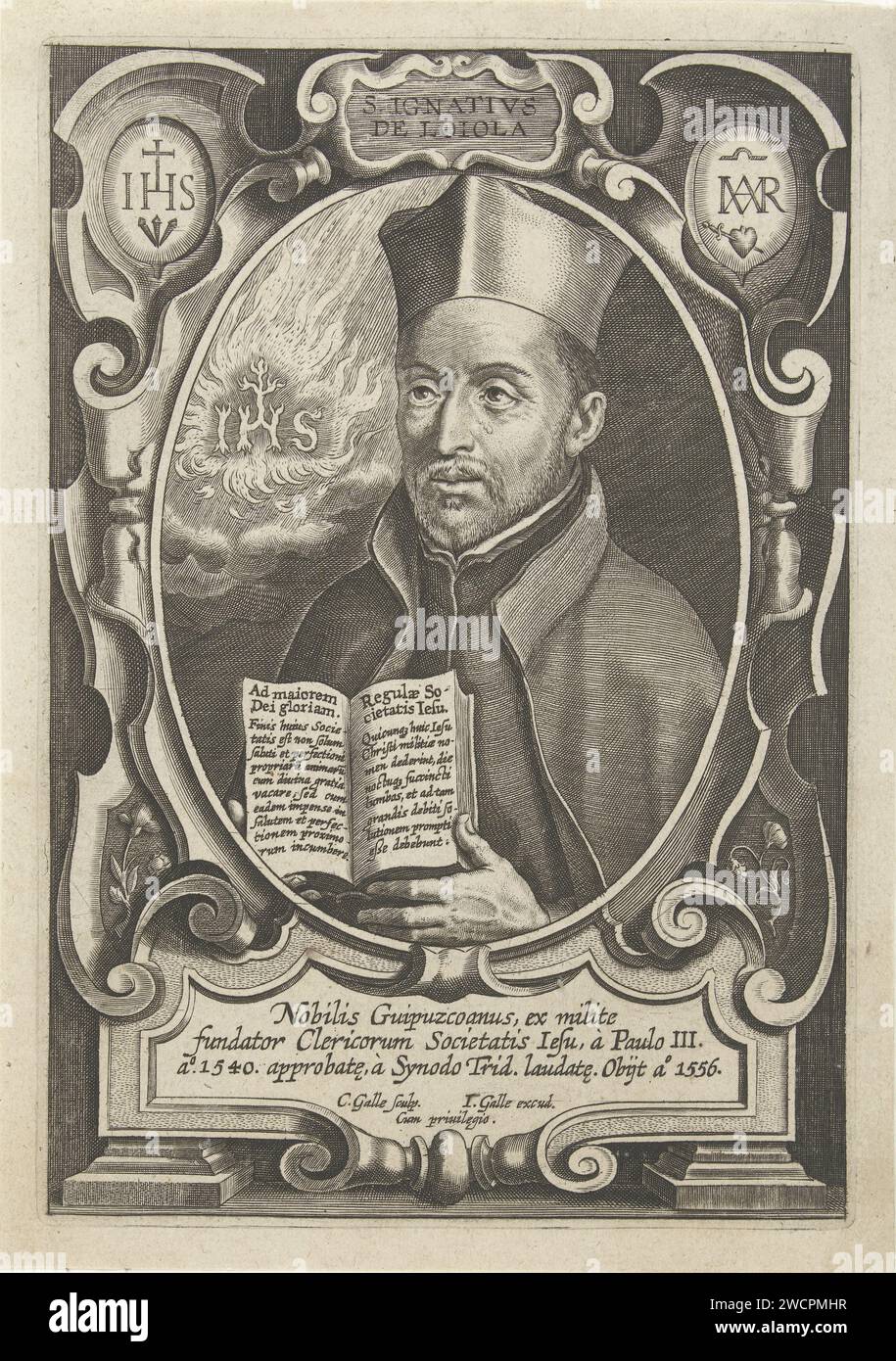 H. Ignatius van Loyola, Cornelis Galle (I), after Peter Paul Rubens, c. 1586 - c. 1676 print The ...