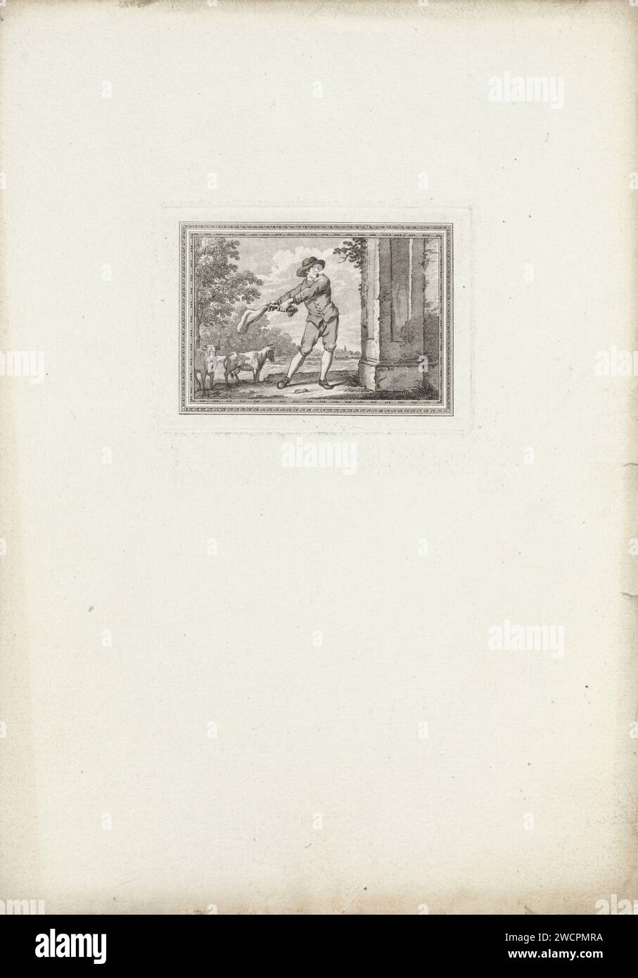 They man a de adder, reinier angles (i), after jacobus buys, 1792 print ...