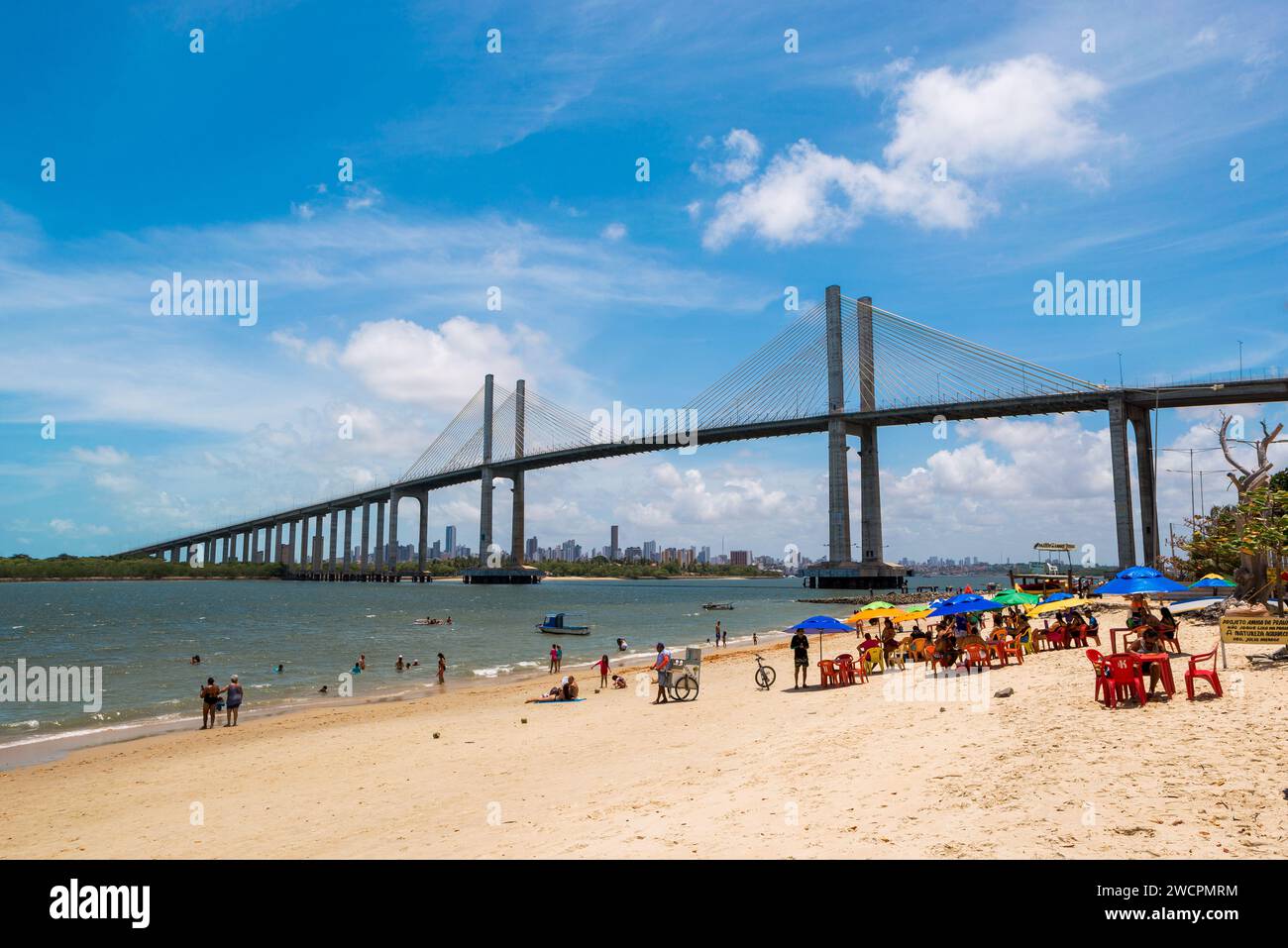 Natal, Brazil - October 15, 2023: People enjoying weekend at Redinha ...