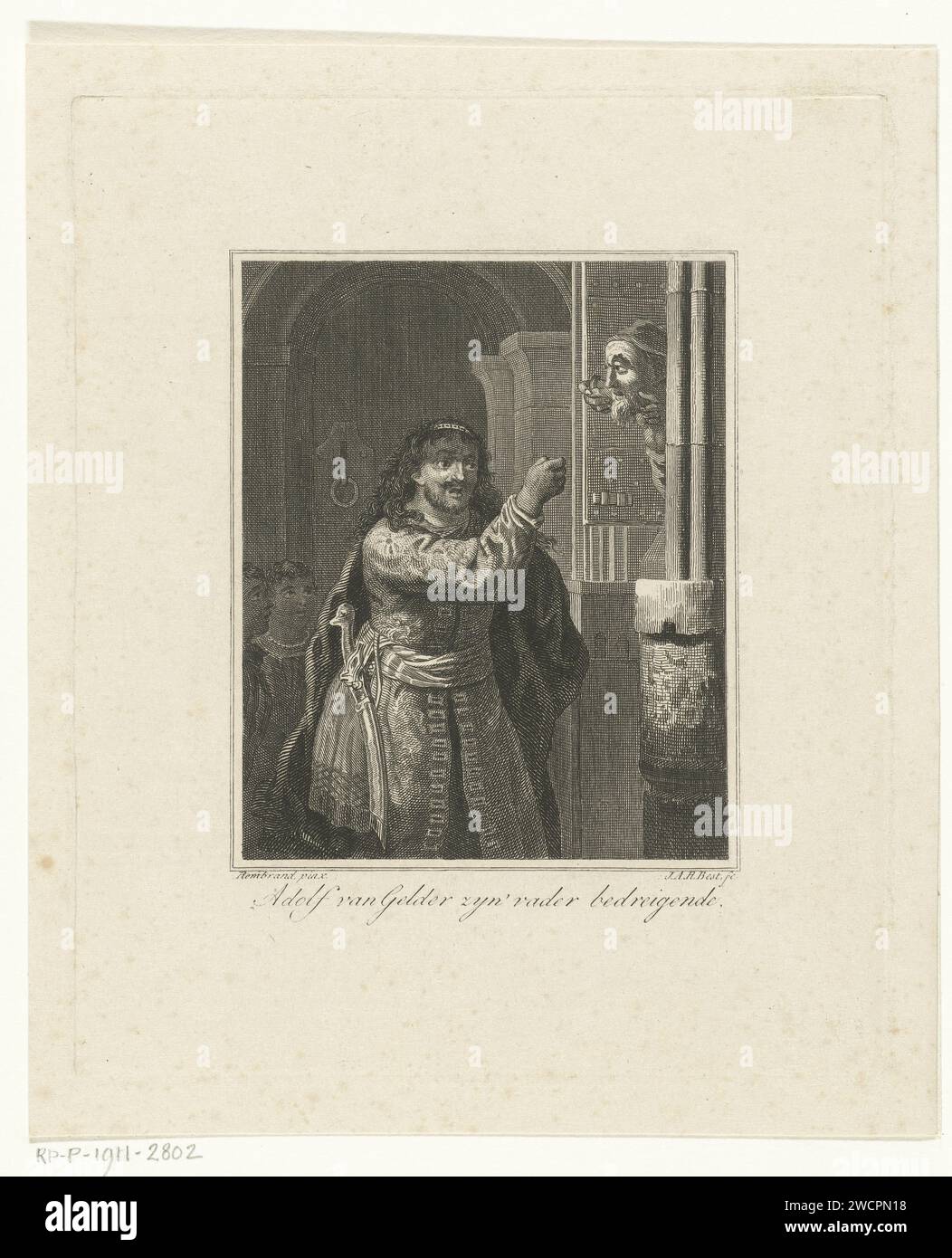 Adolf van Gelder threatens his father, Johannes Alexander Rudolf Best ...