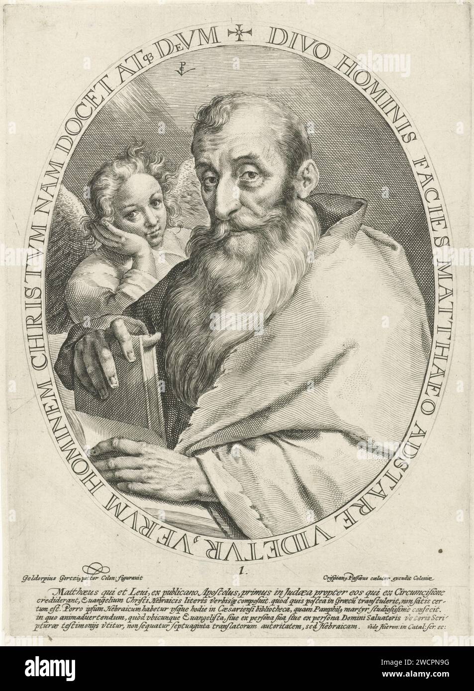 Evangelist Matthew, Crispijn van de Passe (I), After Gortzius Geldorp ...