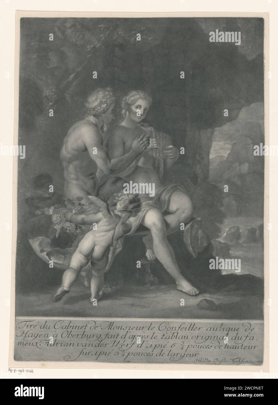 Pan and Syrinx, Valentin Daniel Preissler, After Adriaen van der Werff ...