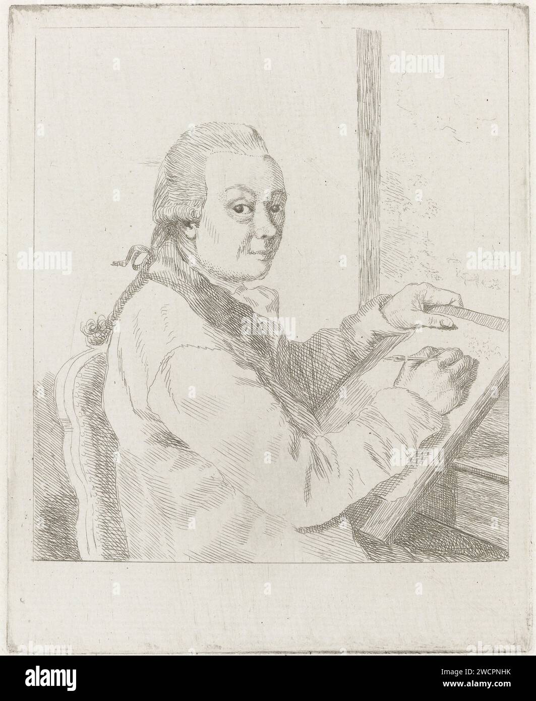 Portrait of the artist Johannes Janson, characteristic, Louis Bernard ...