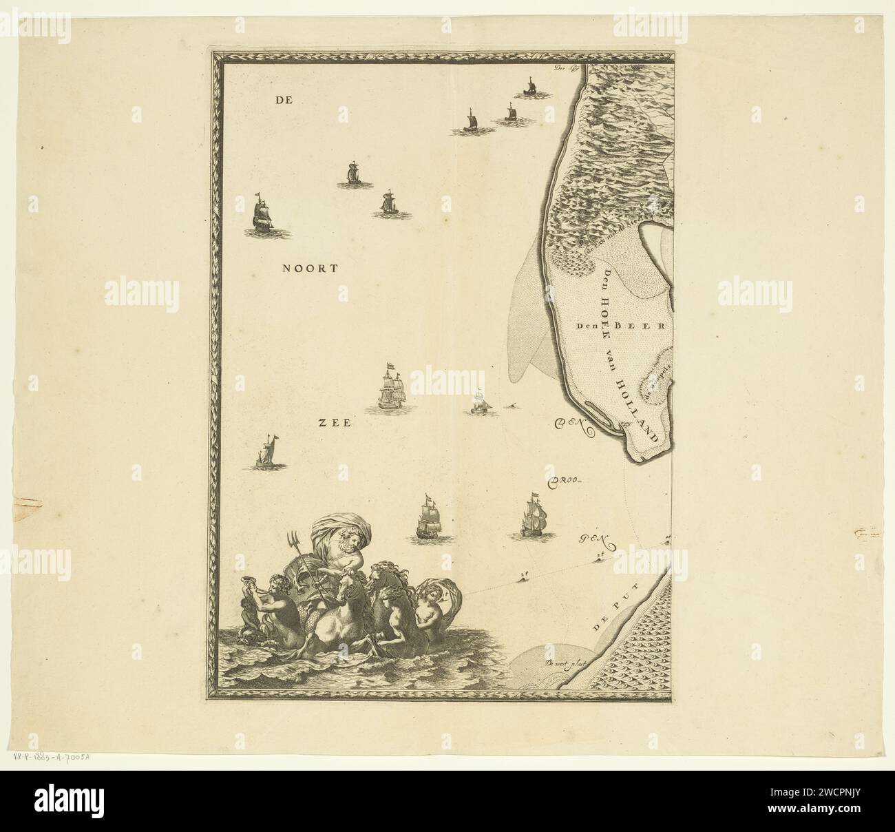 Map of the Maas from Rotterdam to the North Sea (first part), Joost van ...