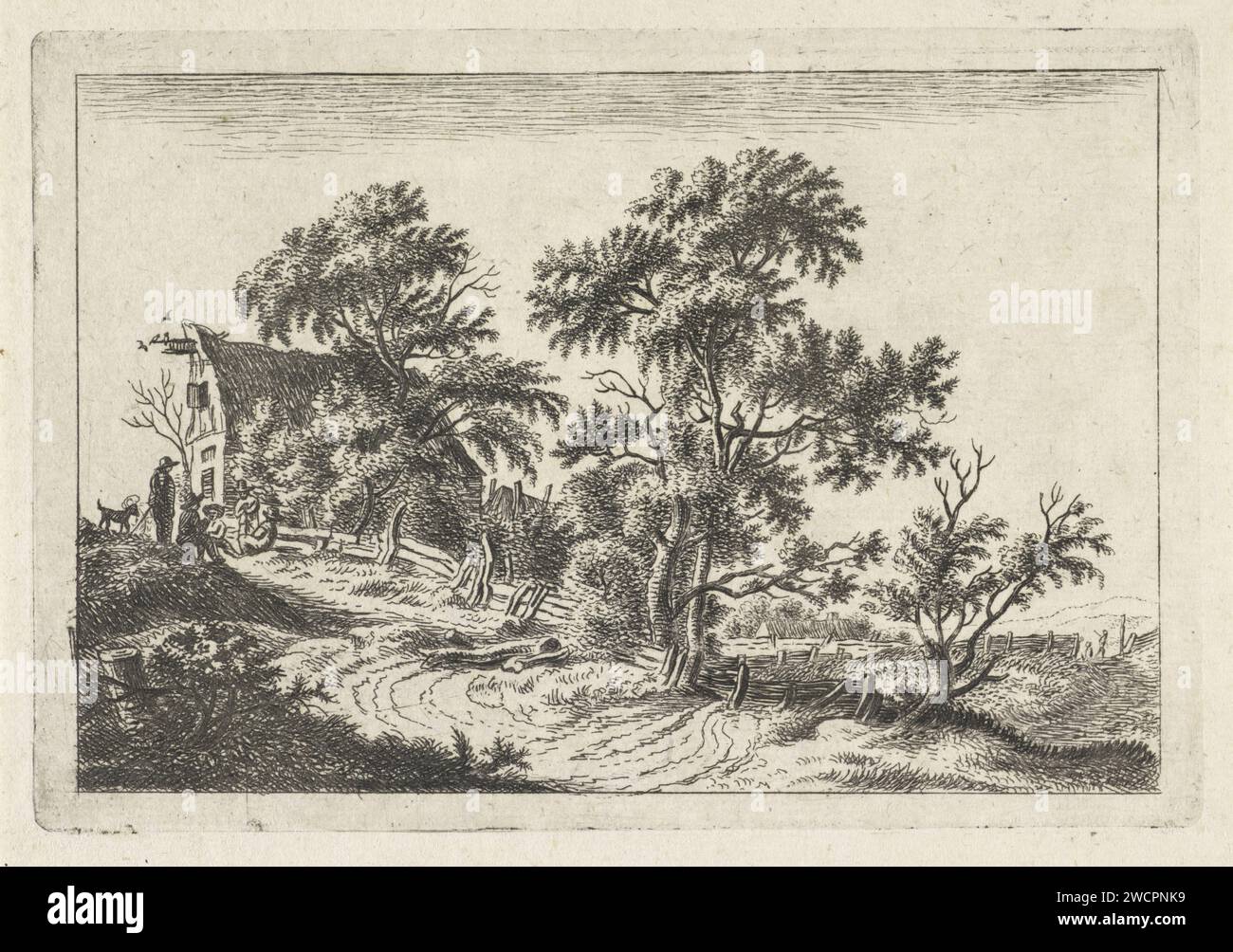 House on a path on a hill, Anonymous, After Anthonie Waterloo, 1630 ...