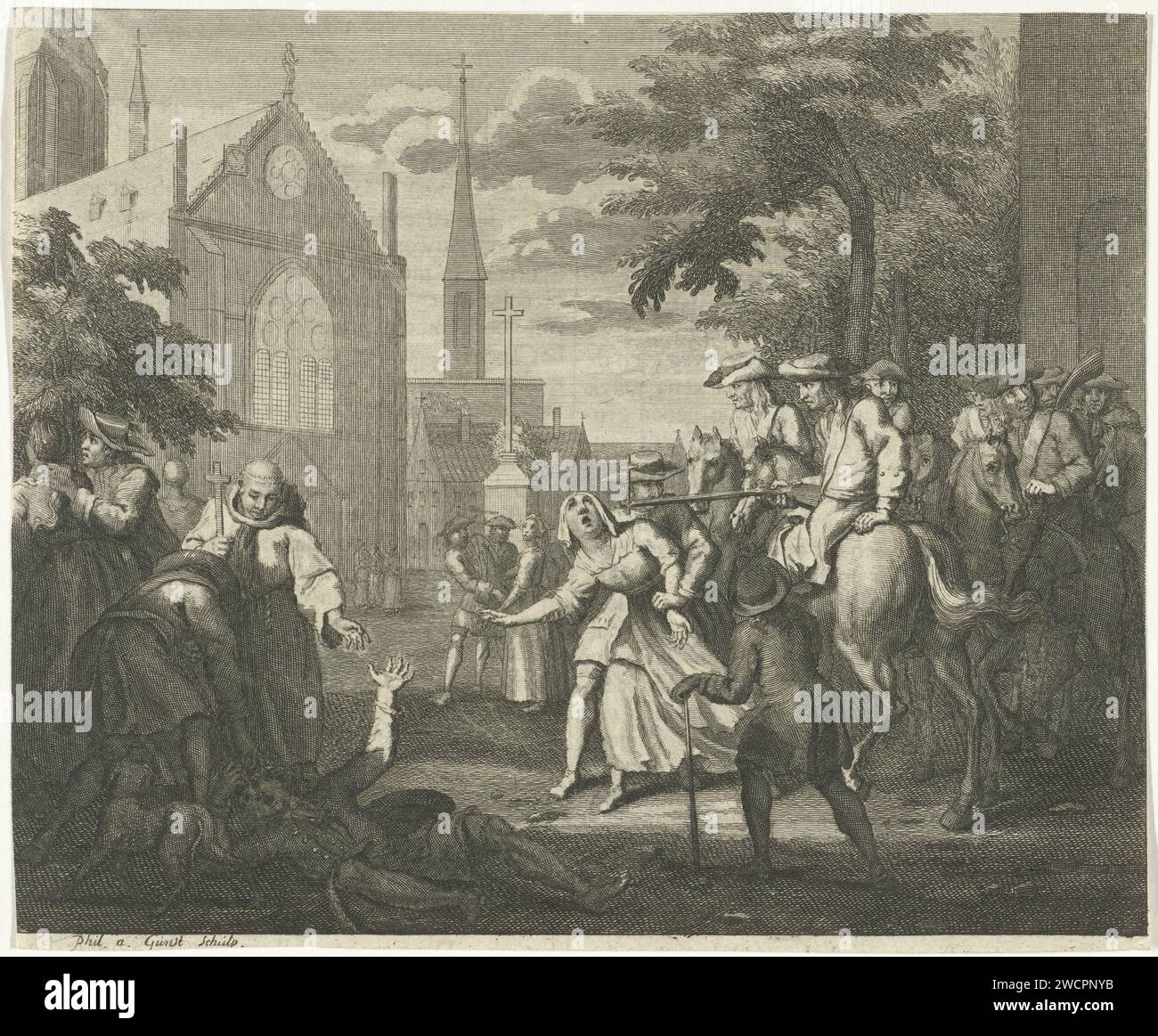 Persecution of Protestants in France, 1685, Philip Van Gunst, 1685 ...