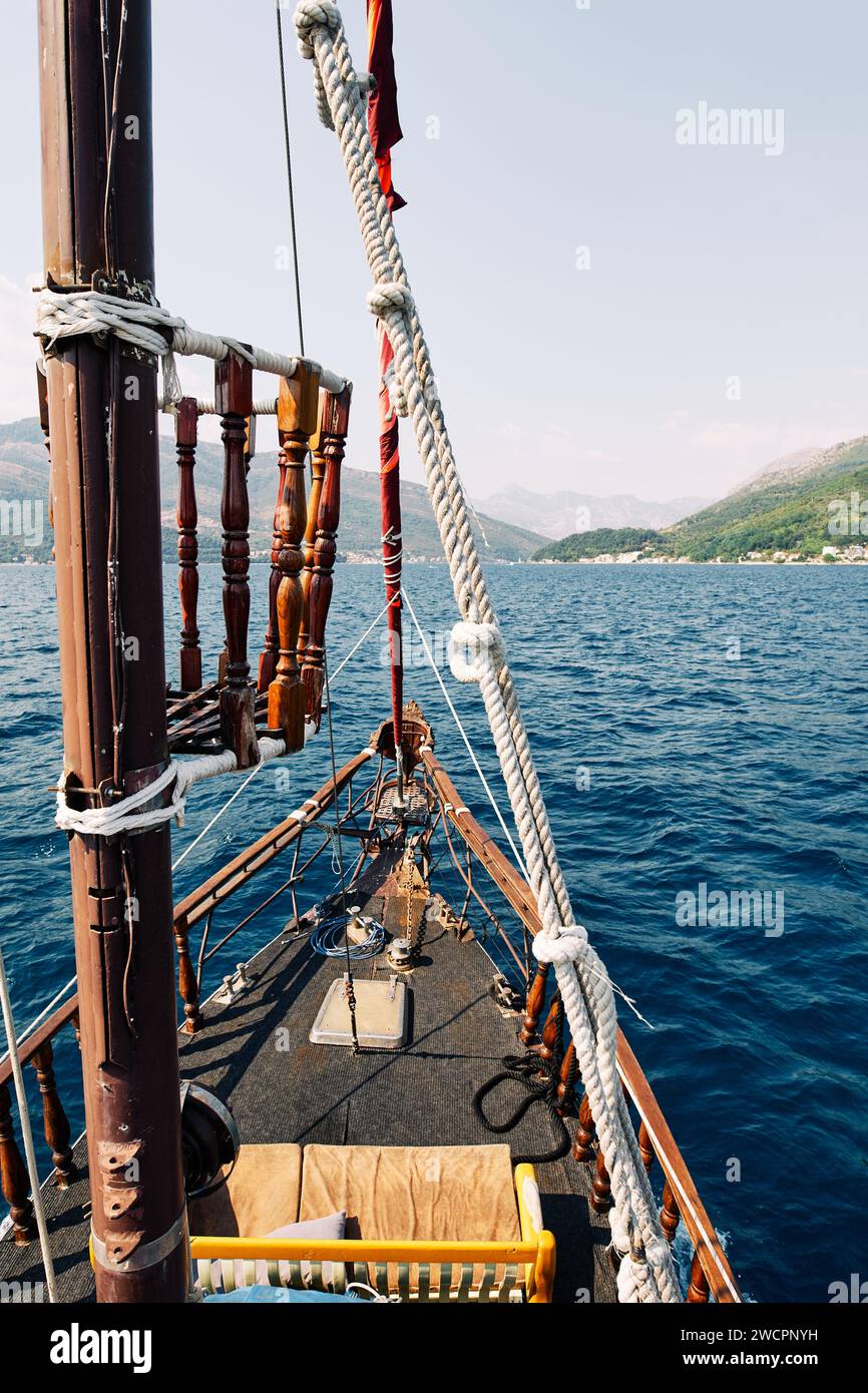 Bow sailing schooner across hi-res stock photography and images - Alamy