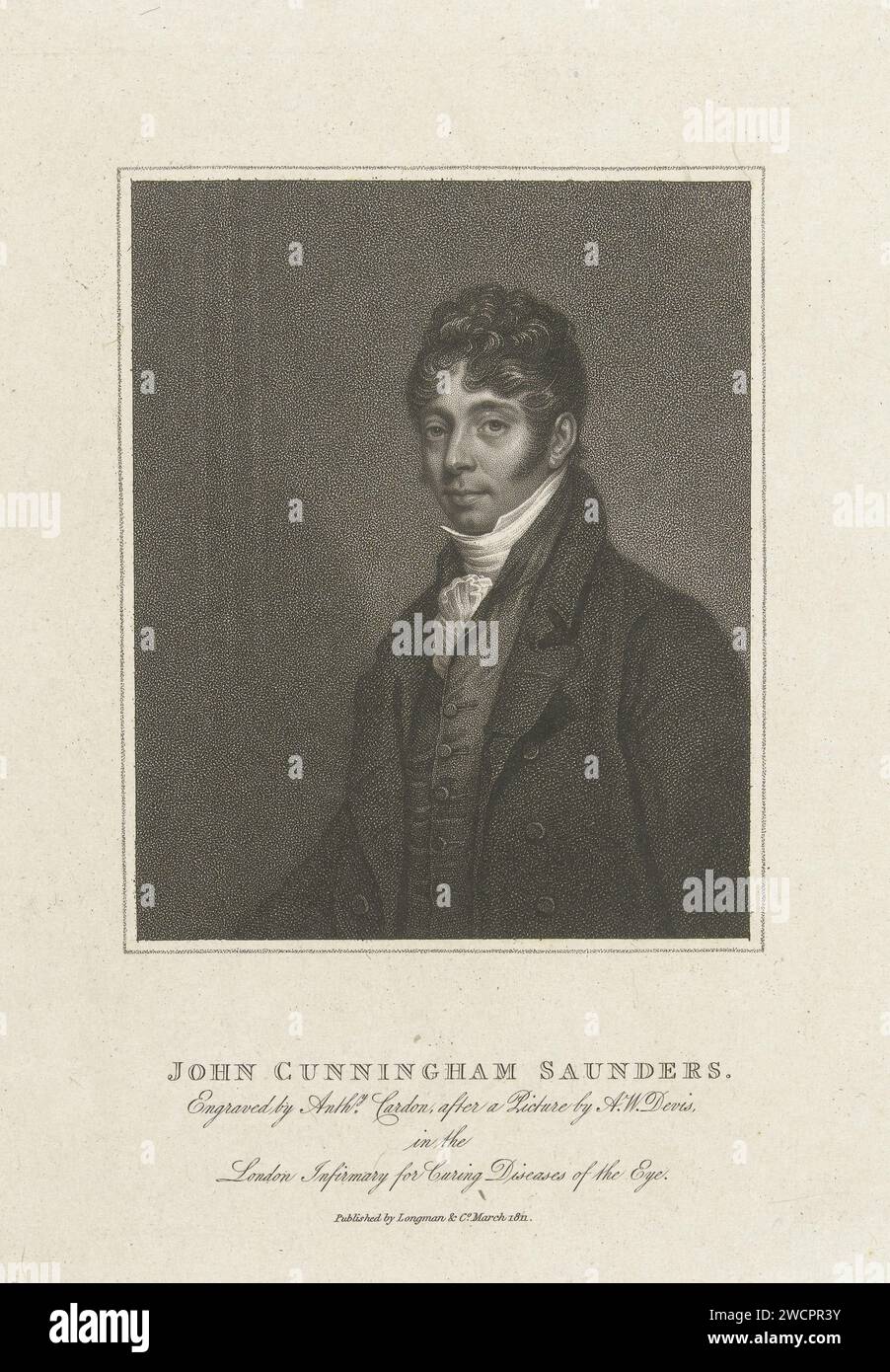 Portret van John Cunningham Saunders, Antoine Alexandre Joseph Cardon ...