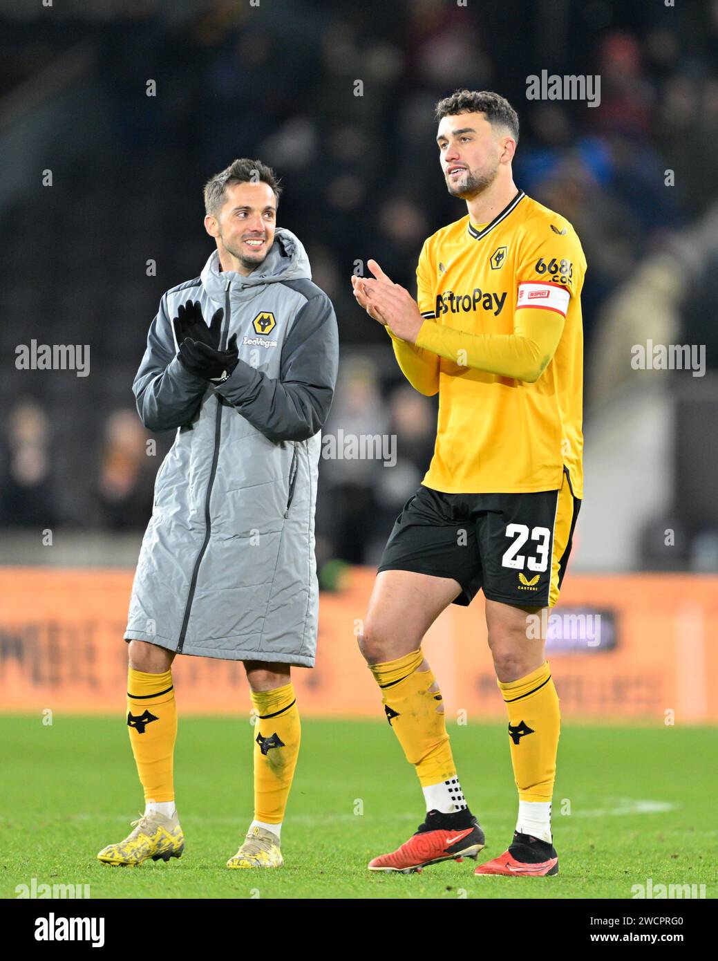 Wolverhampton, UK. 16th Jan, 2024. Pablo Sarabia of Wolverhampton ...