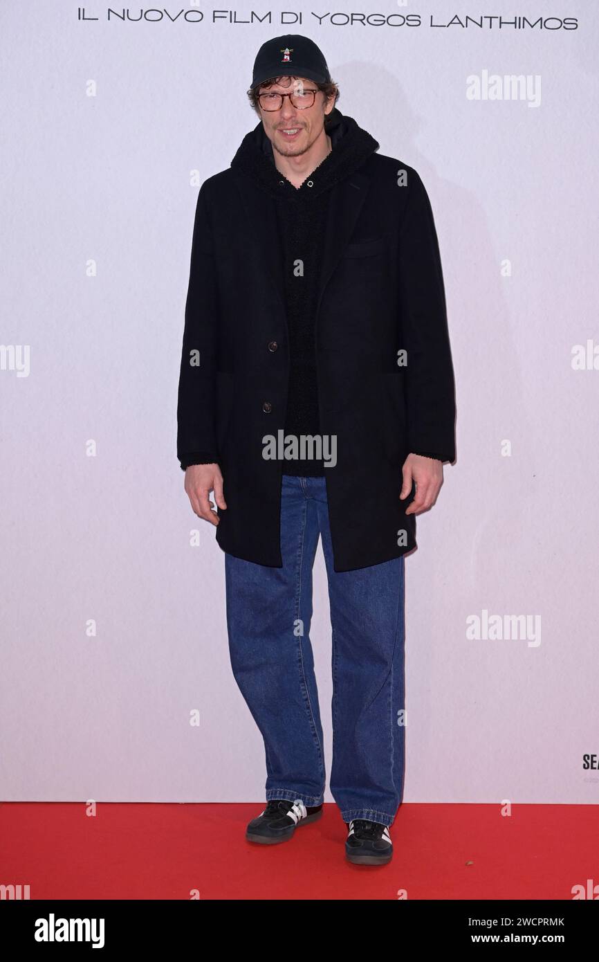 Rome, Italy. 16th Jan, 2024. Matteo Martari attends the red carpet of ...