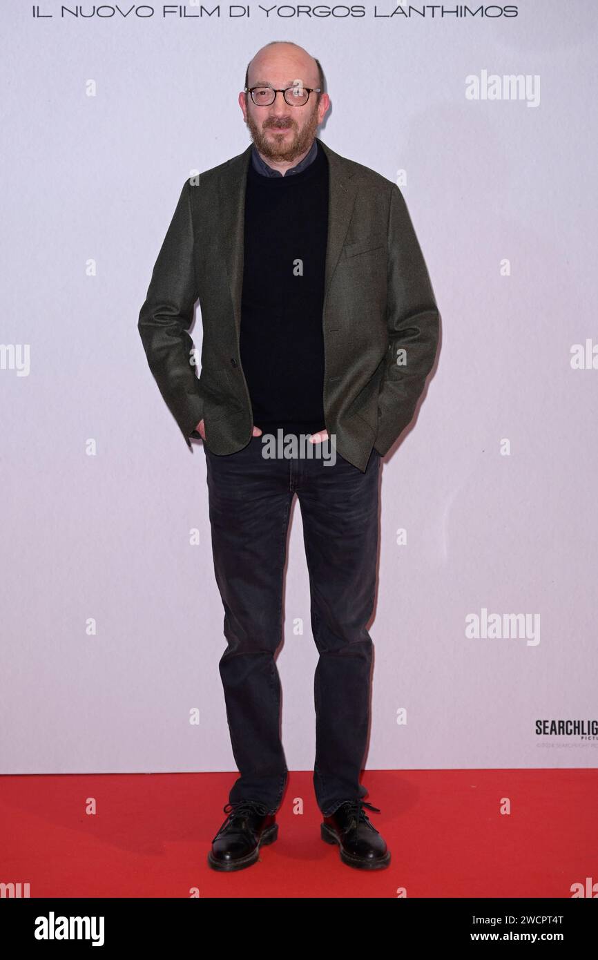 Rome, Italy. 16th Jan, 2024. Carlo Luca De Ruggieri attends the red ...