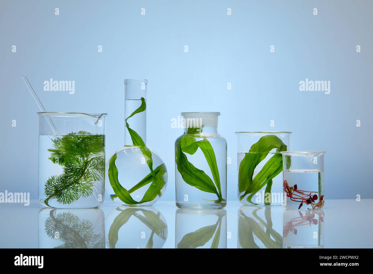 Science advertising laboratory background featured different types of ...