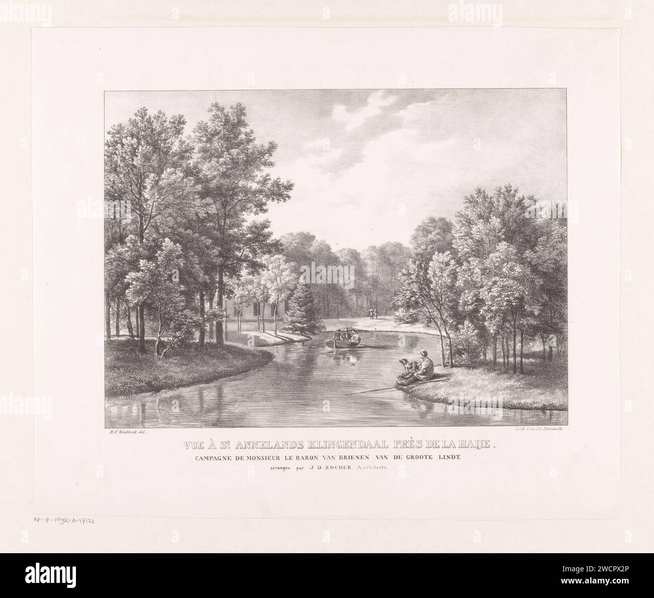 Vijver on Landgoed Clingendael, Barend Cornelis Koekkoek, 1828 - 1830 ...