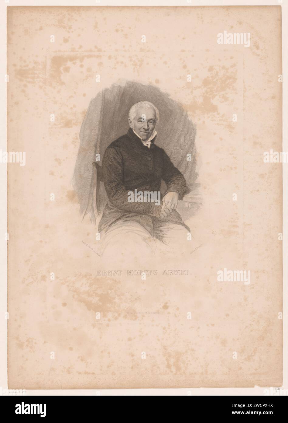 PortraT van Ernst Moritz Arndt, Robert Trossin, 1830 - 1896 print print ...