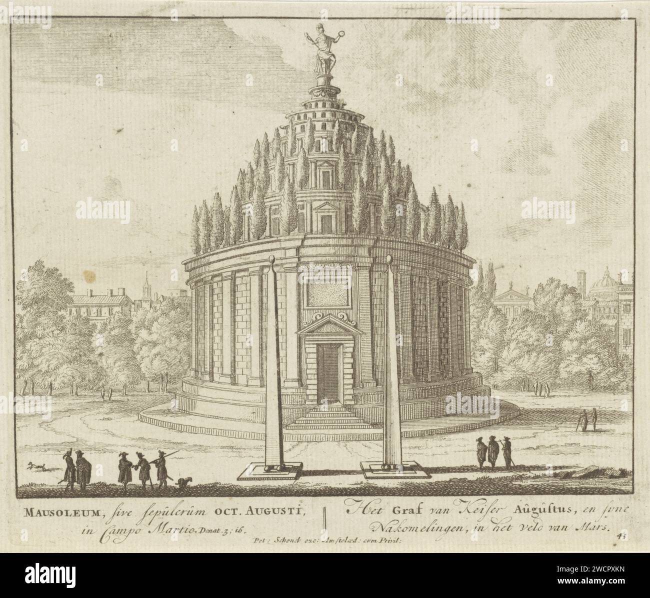 View of the Mausoleum of Augustus, Anonymous, 1675 - 1711 print ...